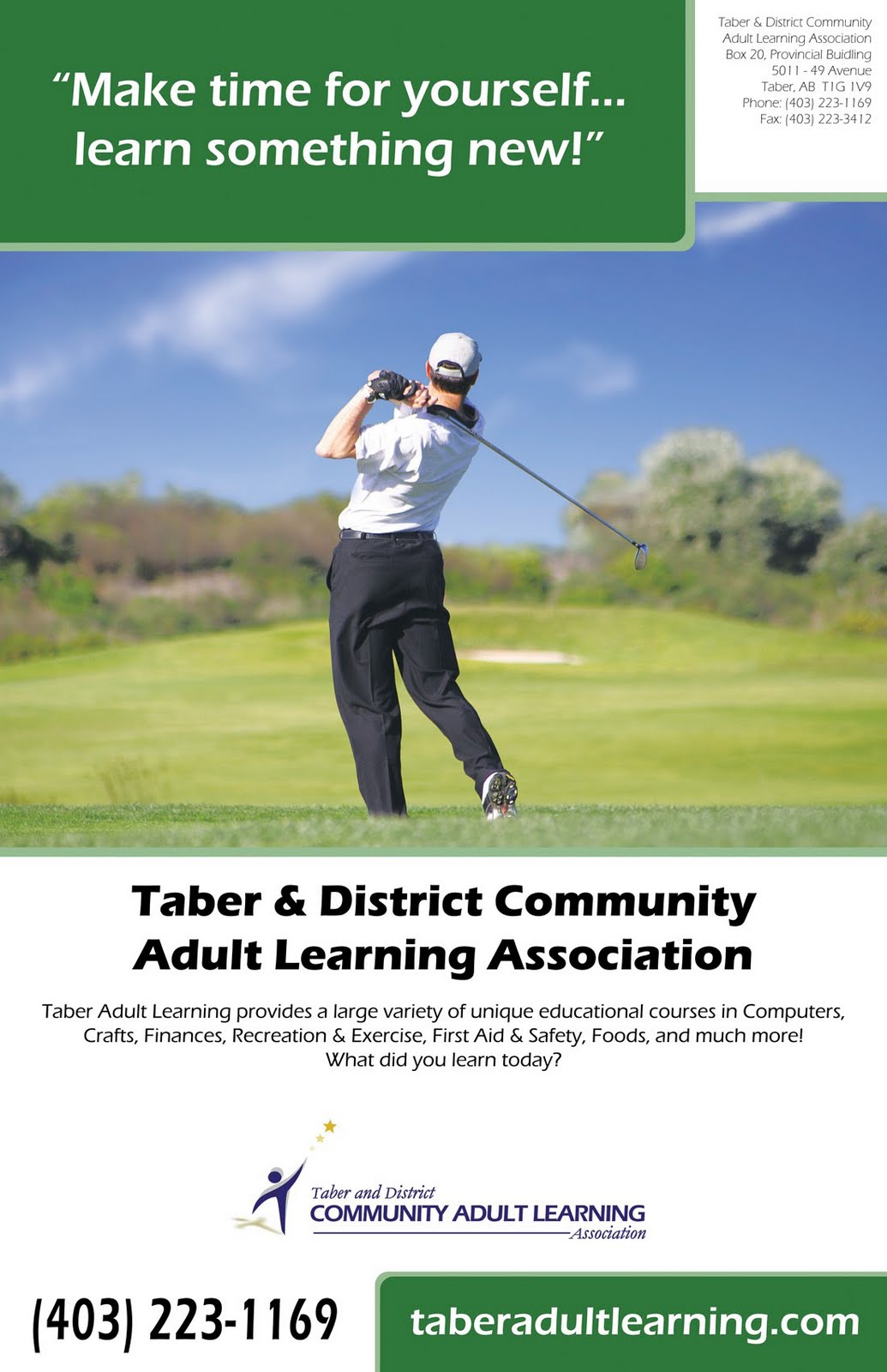 Clint Mattson's Design & Layout Portfolio: Posters for Taber Adult Learning