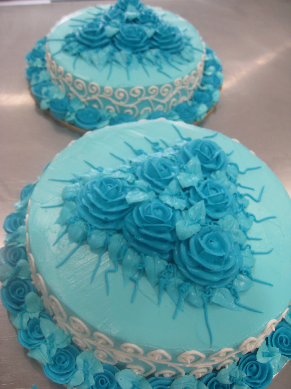 .: Kek Wedding 2 Tingkat Tema Biru