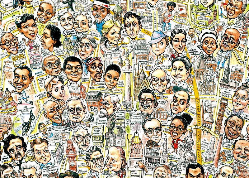 you are not lost you are here: ULTIMATE CARTOON MAP OF BALTIMORE