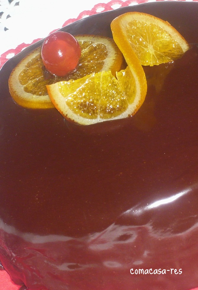 Com a casa, res!: PASTÍS DE XOCOLATA AMB CREMA DE TARONJA (Orange curd)