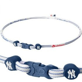 JEWELRY HOME: Phiten New York Yankees MLB Titanium X30 18" Necklace