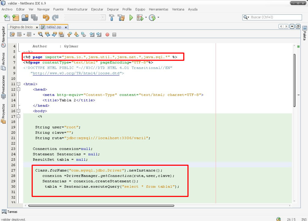 Vacil Mio Y Bayuncadas Mostrar Registros En Tablas En Jsp