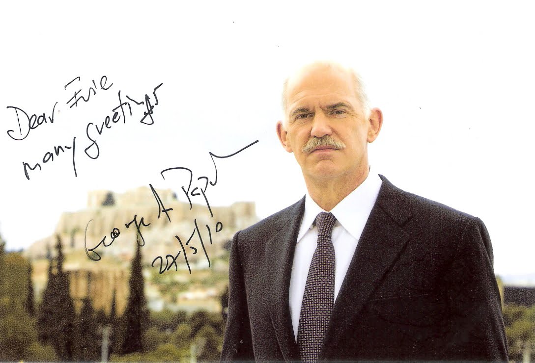 A Journey to the East, Mailart dedicate 4 PEACE: GEORGE PAPANDREOU