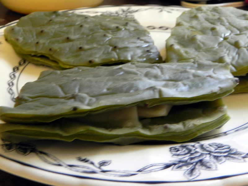 A little bit of this, A little bit of that: Nopale Rellanos (fried Cactus)