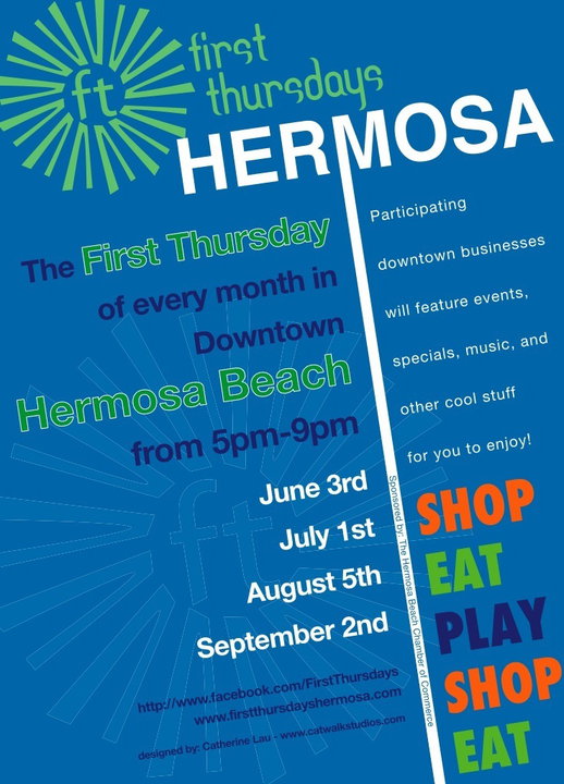 Turquoise: first thursdays in Hermosa Beach on this Thursday, August 5th