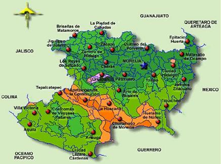 MICHOACAN: ubicacion