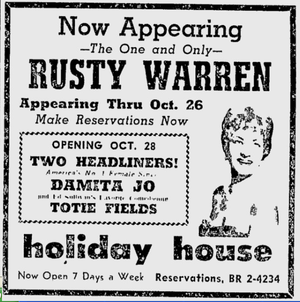 Classic Television Showbiz: An Interview with Rusty Warren (5/24/10)