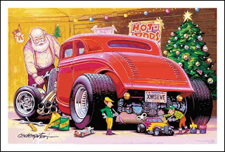 HOT RODS and JALOPIES: TOP 10 Christmas Hot Rod Art...