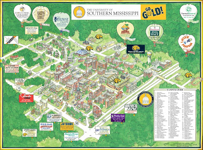 University Of Southern Mississippi Campus Map - United States Map