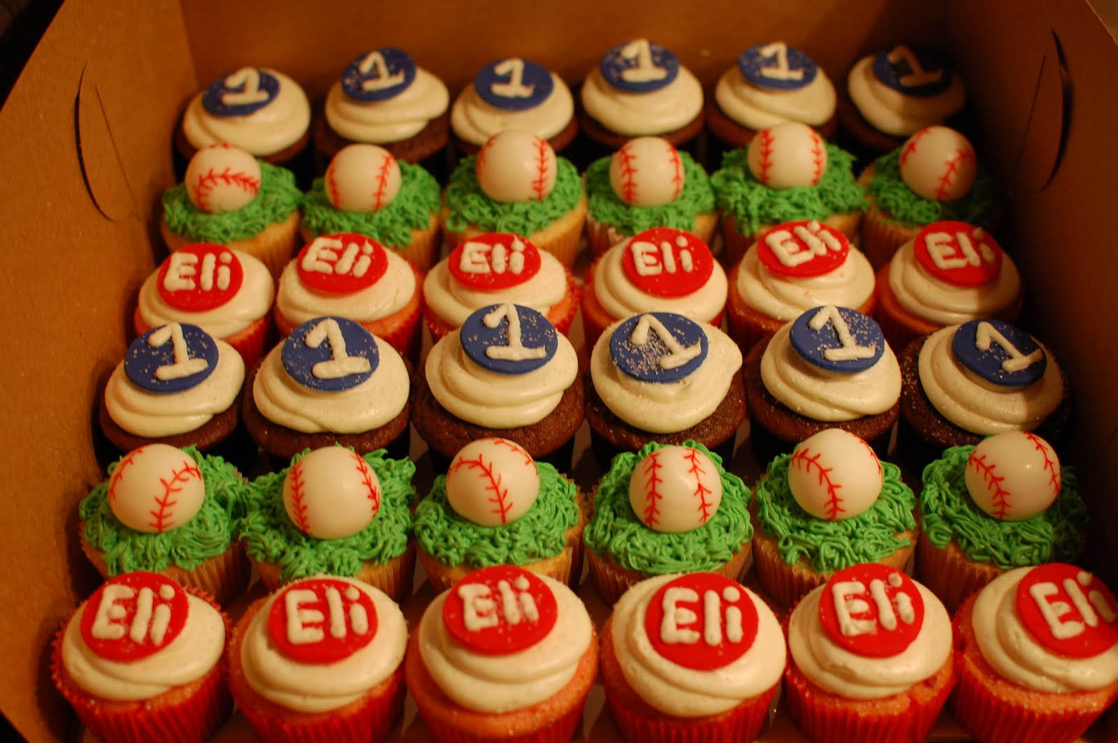 Our Growing Family: Baseball Cupcakes and Cake.