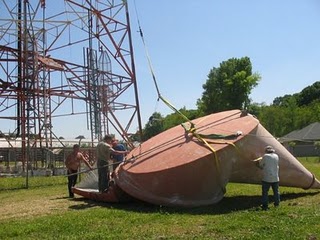 KD5KNZ: AT&T Long Lines microwave horn removal