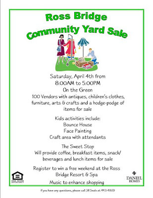 James Hill at Ross Bridge: Join us at The Ross Bridge Community Yard Sale