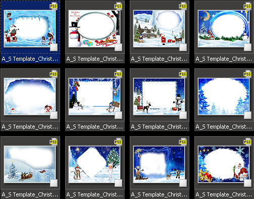 PSD Christmas Frame Templates | Graphic Resource - Zatstyles