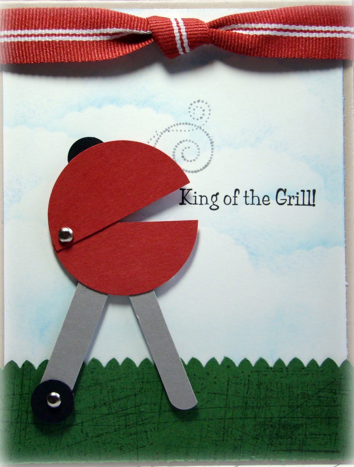 Prairie Paperie: Barbecue Punch Art (with faux cloud technique)