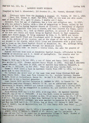 Fain Family History and Genealogy: 2008