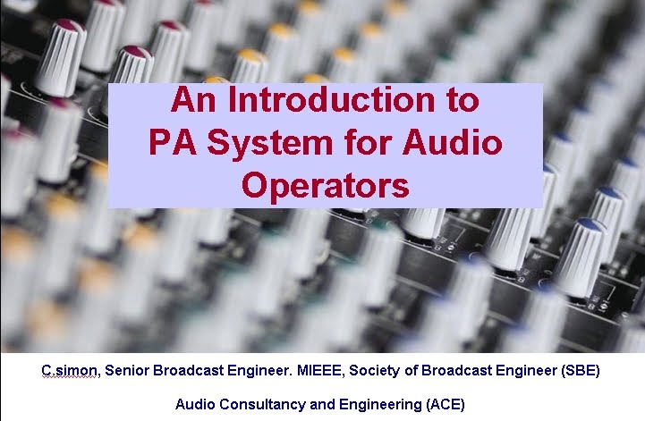 ACOUSTIC / AUDIO CONSULTANT & ENGINEERS (ACE): Workshop on Introduction ...