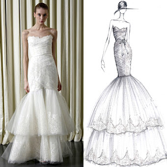 Random Reflections of a Perfectionist: Custom Dress Illustration = Divine!