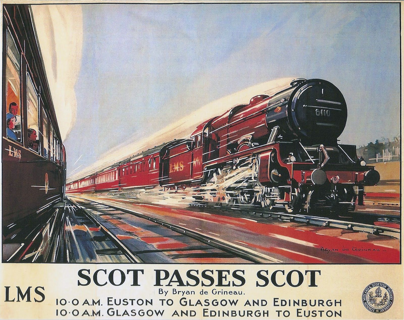 transpress nz: LMS fast steam trains to and from Scotland