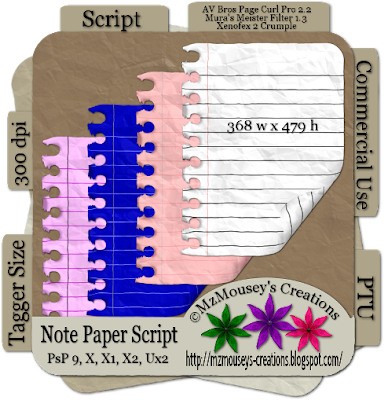 MzMousey's Creations: PTU Notepad and Note Paper Script