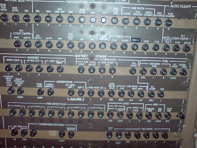 757-200: P11 Circuit breaker panel in the Flight deck