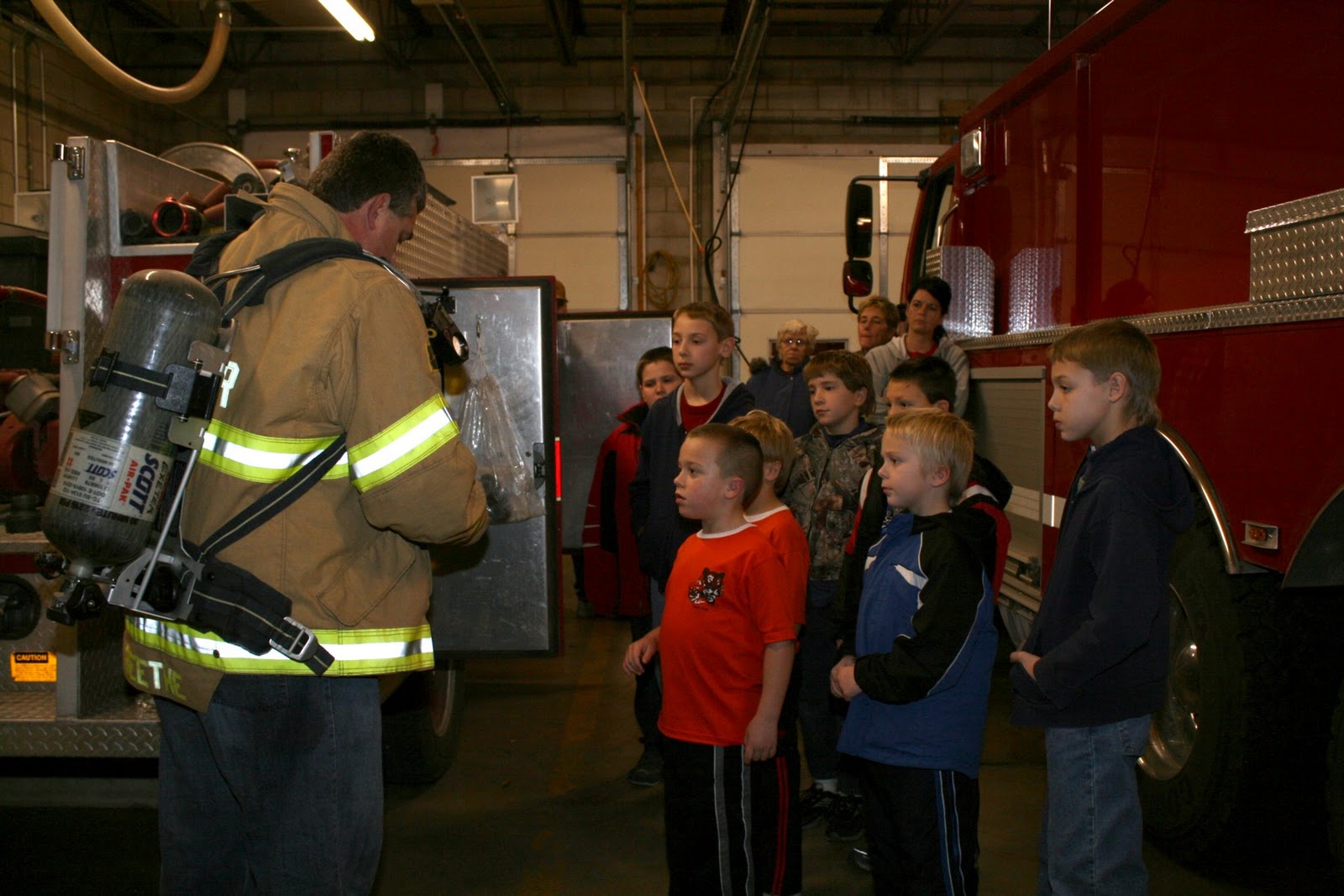 Village of Exeter: Exeter Scout Pack 218 tours Fire Hall