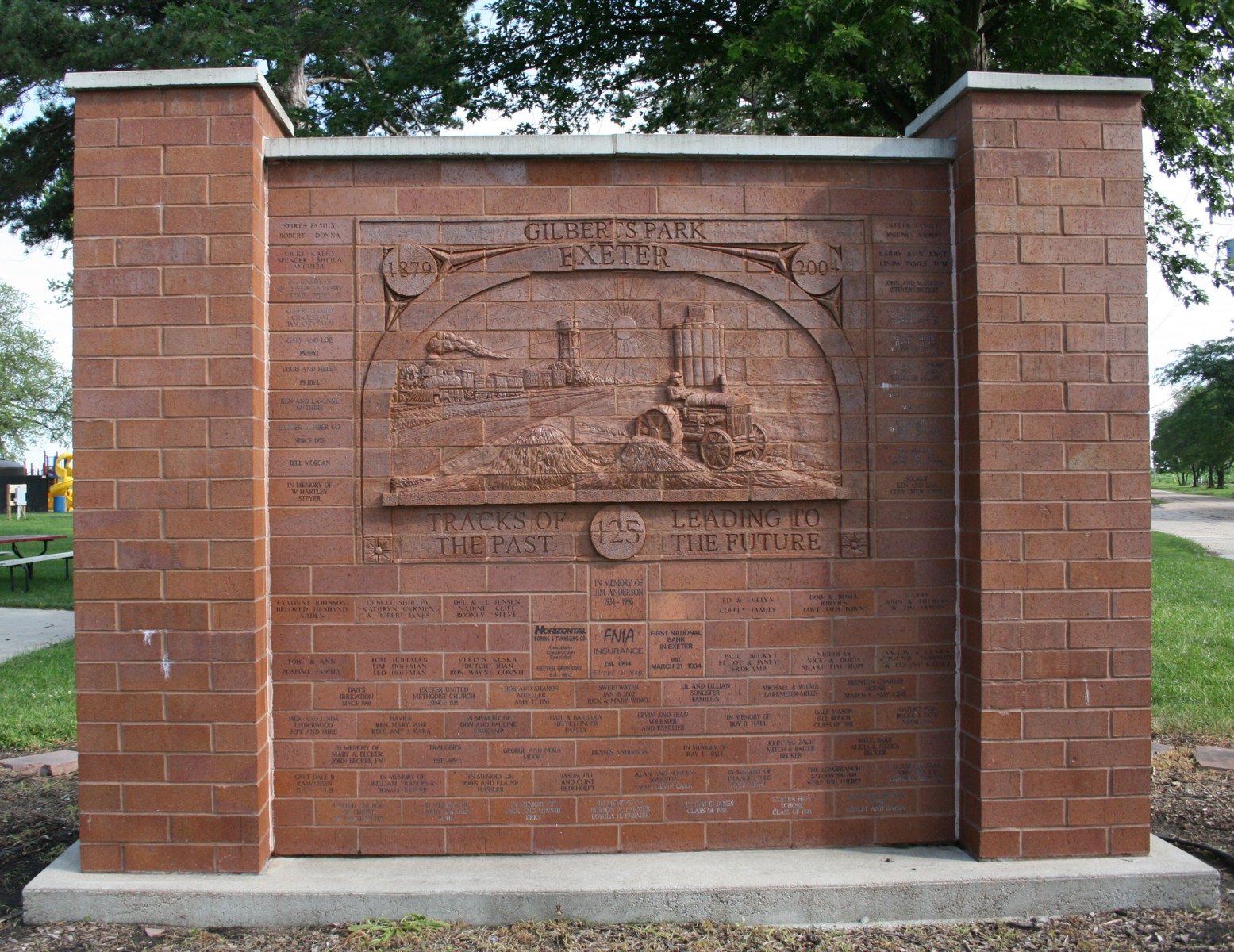 Village of Exeter: Touring Exeter: Gilbert's Park Brick Sign