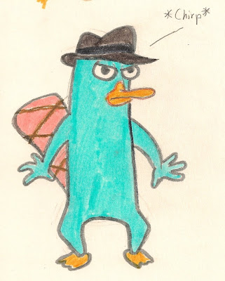 MJ's Doodle-A-Day: Doodle #7: It's Perry! Perry the Platypus!