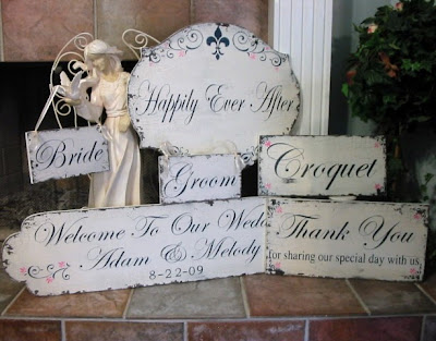 Preppy-Chic Bride: Shabby Chic Signage with a Personal Touch