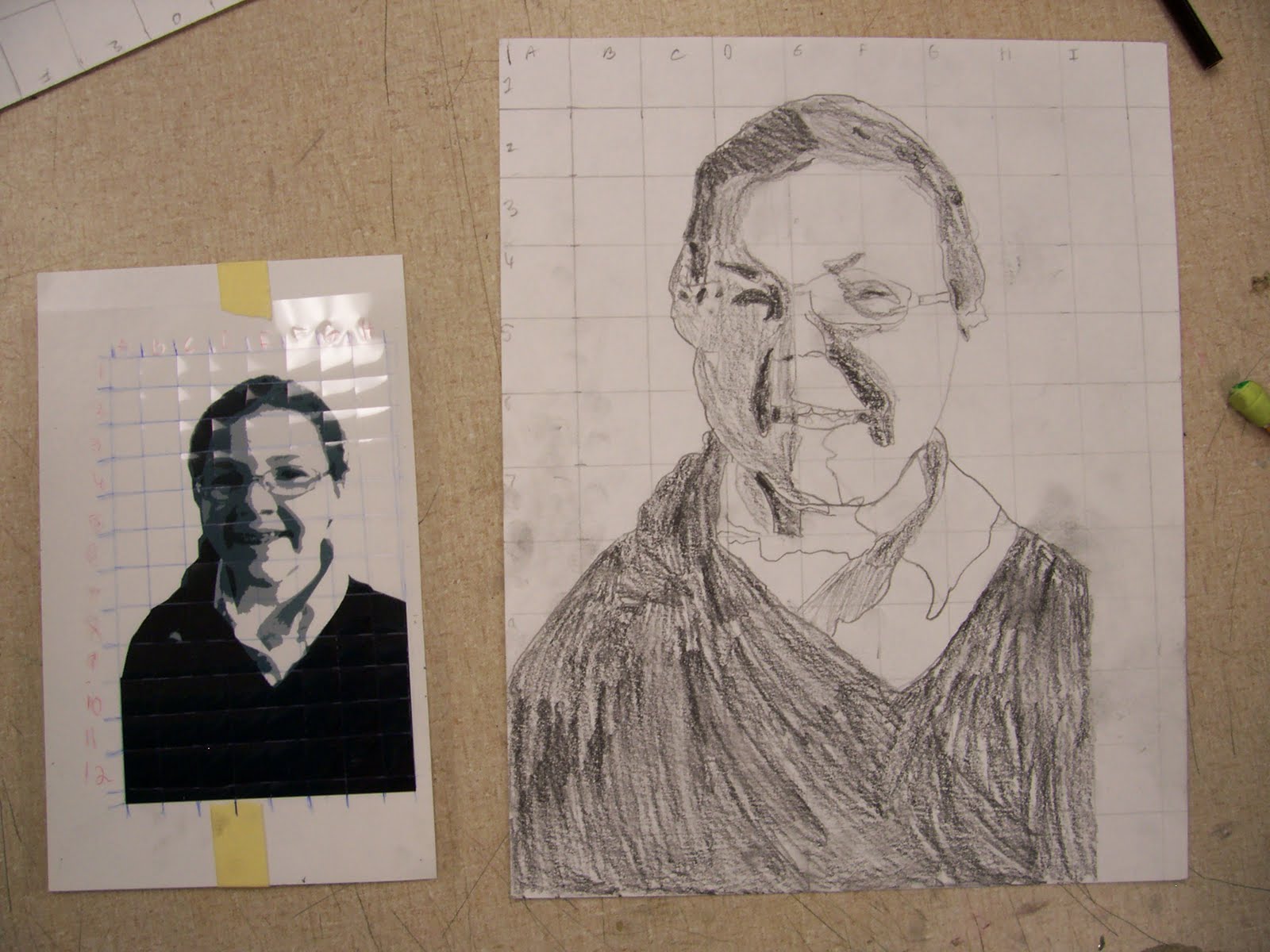 Mrs. Weber's Art Class: Gridded Portraits