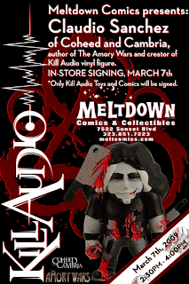 Kill Audio by Claudio Sanchez x Evil Ink Comics X Vinyl Cut Toys