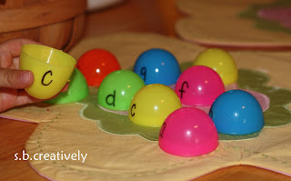 s.b.creatively: Plastic Egg Letter Matching Game