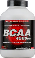 SUPLEMENTOS IMPORTADOS: AST Sports Science BCAA -- 4500 mg - 500 Cap