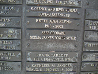 RIP Los Angles: Norma Jeane's Foster Sister Bebe Eleanor Goddard 2000