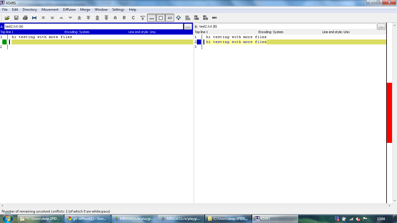 Deep Shahs Blog How To Setup Kdiff As The Diff Tool For Git