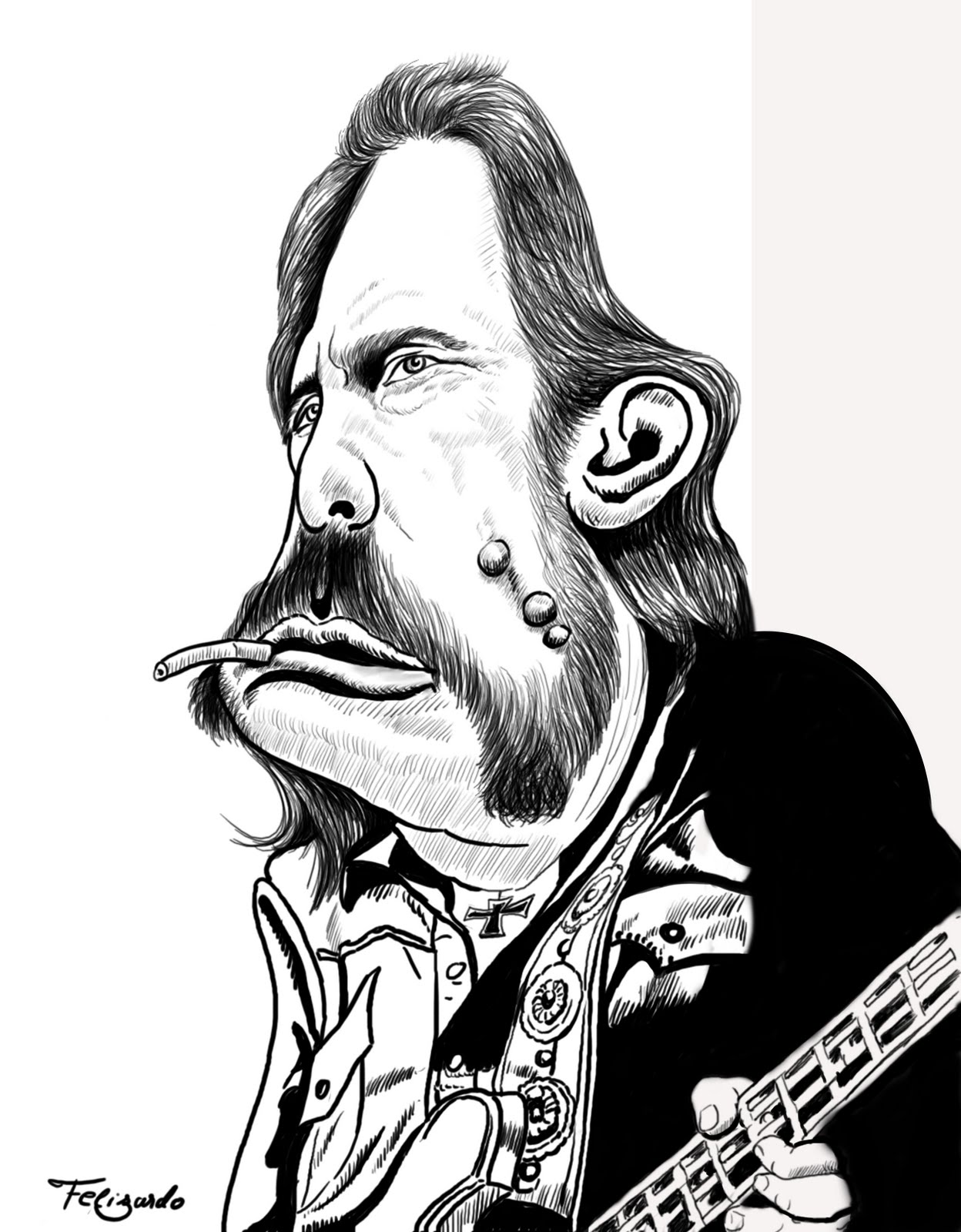 Felizardo Cartoon: caricatura de Lemmy Motorhead