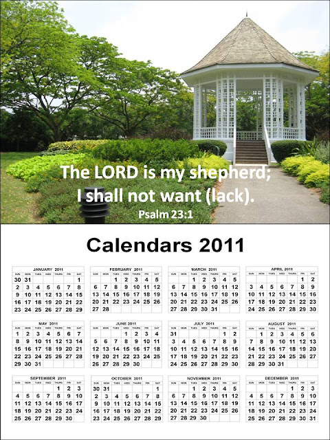 detlaphiltdic: Free Bible Calendar 2011 / 2011 monthly Bible verse Calendar