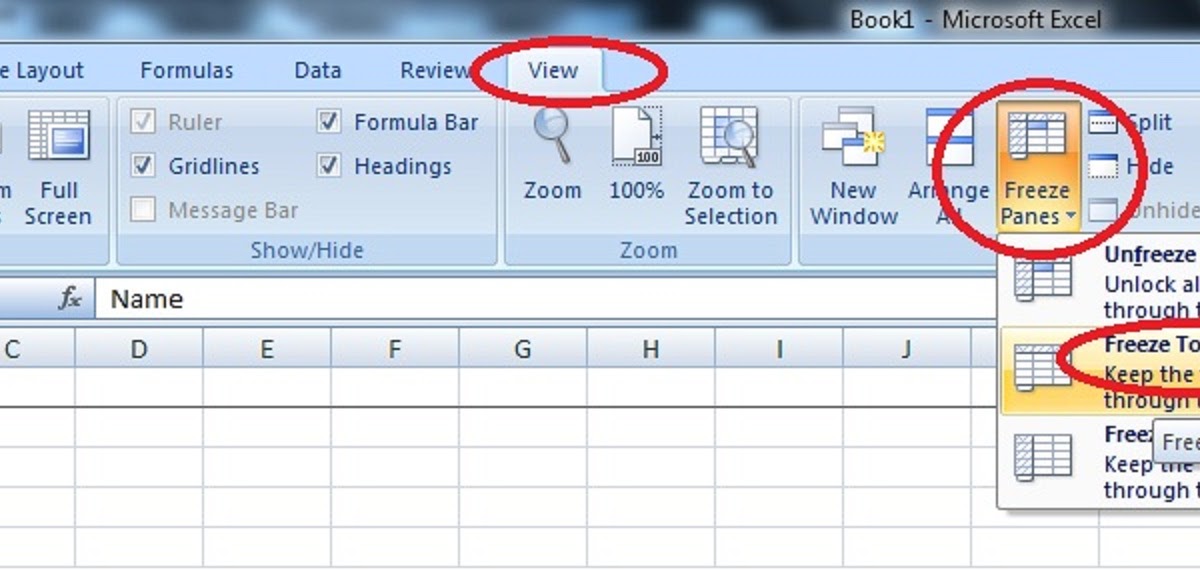 How To Fix Or Freeze Header In Microsoft Excel 2007 Expert Answers To All Your Querries