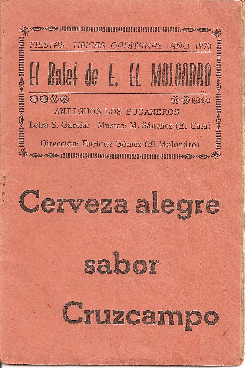 Mis libretos de carnaval: 1970-El Ballet de Enrique "El Molondro"