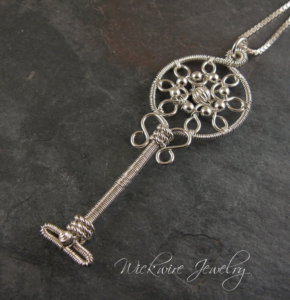 Wickwire Jewelry Week 42 New Tutorial Art Deco Key Pendant wickwire-jewelry-week-42-new-tutorial-art-deco-key-pendant