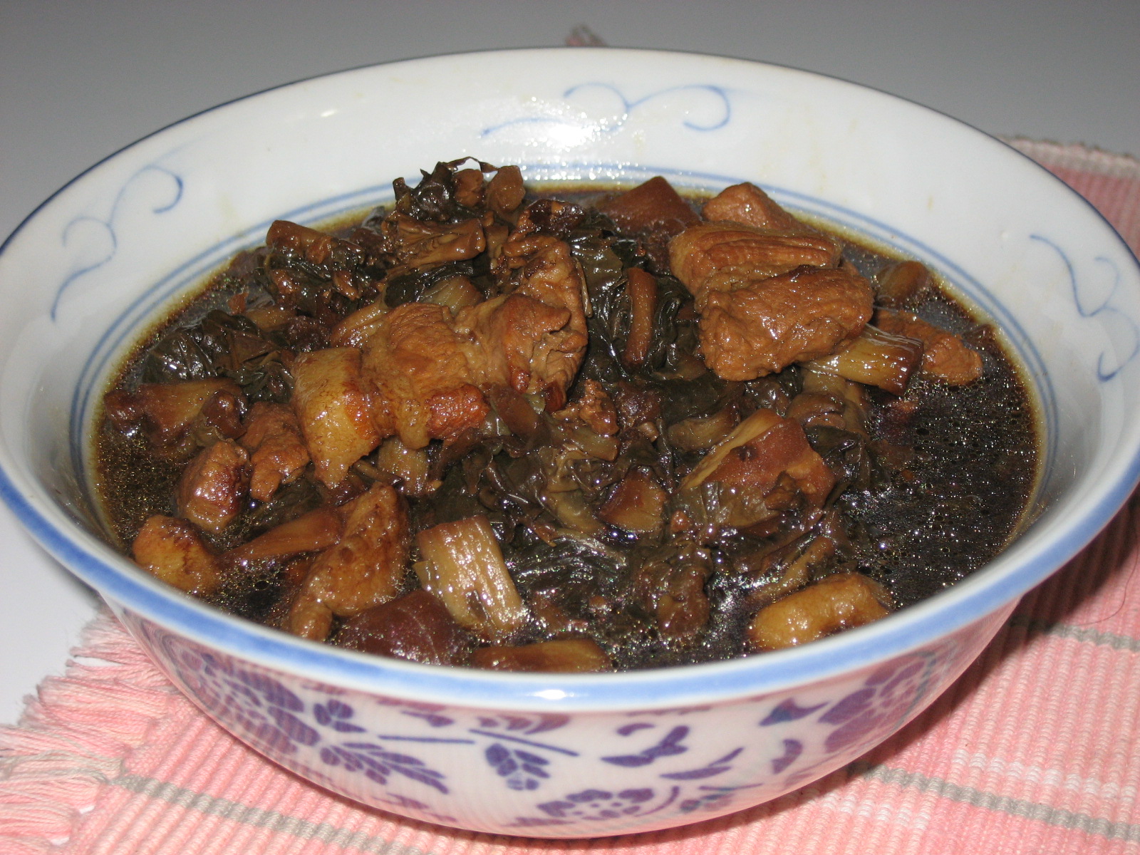 Belly Good Cooking: Braised Pork Belly With Mui Choy ( Preserved Mustard )
