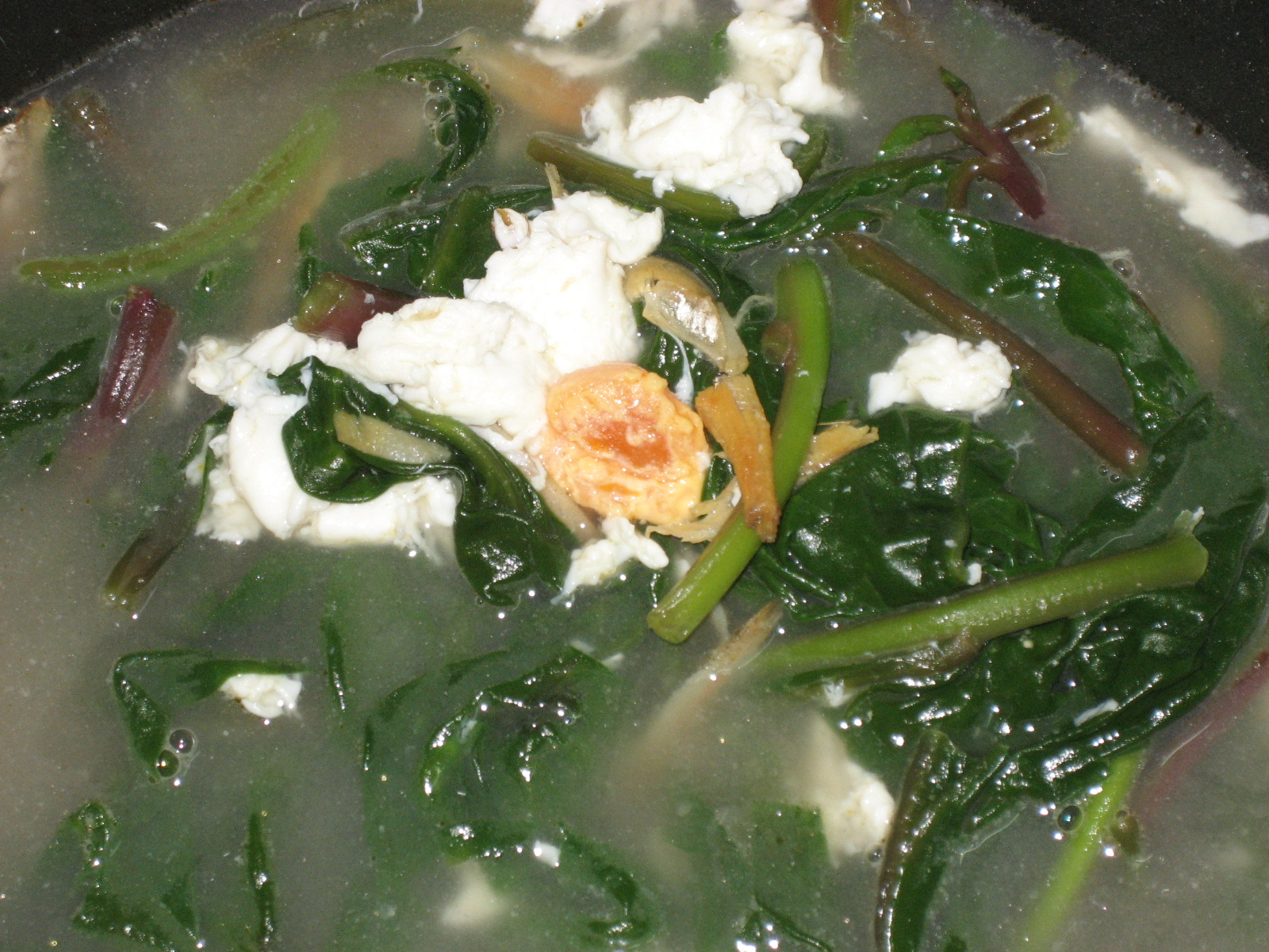 Belly Good Cooking: Malabar Spinach Soup aka Chan Choy Tong