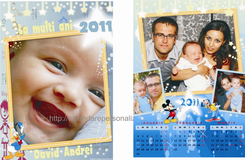 Calendare Personalizate: Calendar de perete Format A3 – 4 pagini+coperta