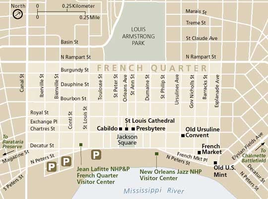 AnaViaja: French Quarter Map, New Orleans, USA