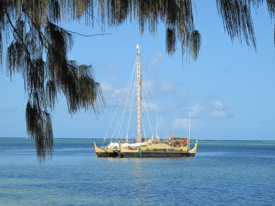 Cruising On SY Sooke: ALINGANO MAISU sailing from Palau arrives in the Saipan Lagoon.