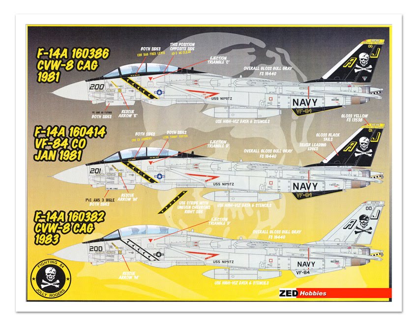 ZED Hobbies: Review: Afterburner Decals F-14A Victory Cats