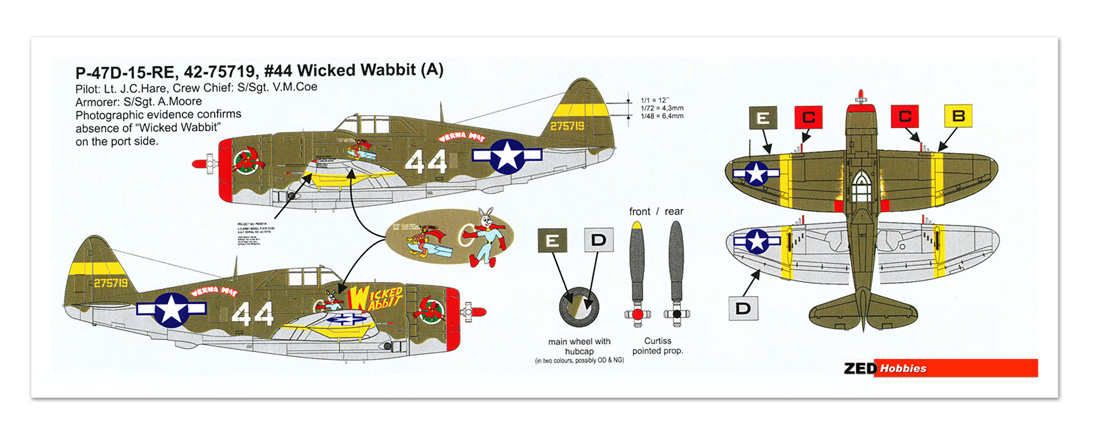 ZED Hobbies: Review: Rising Decals "Thunderbolts over Corsica" 1/48
