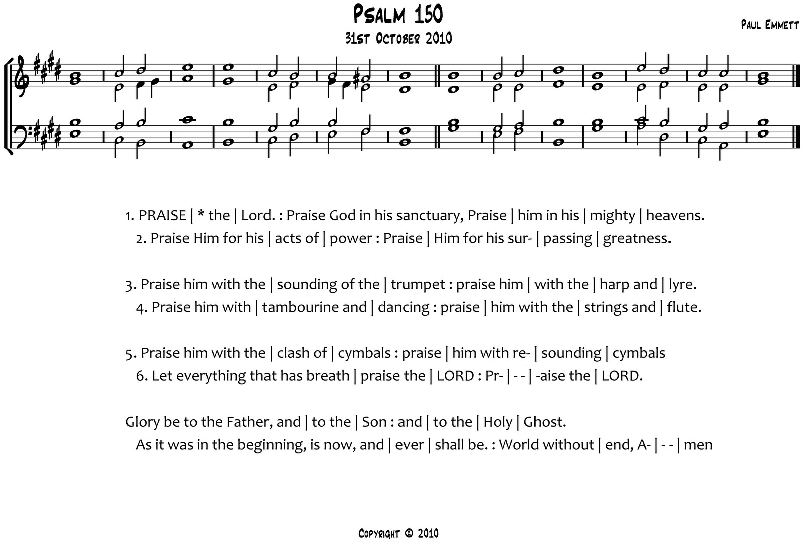 Psalm 150 | Paul's Thought