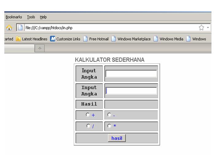 Membuat Kalkulator Sederhana Dengan Php ~ Ilmu Bagi Ilmu