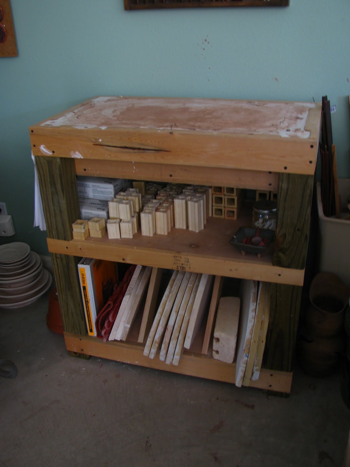 Meagan Chaney Gumpert - Studio Artist: Clay Wedging Table - plaster ...