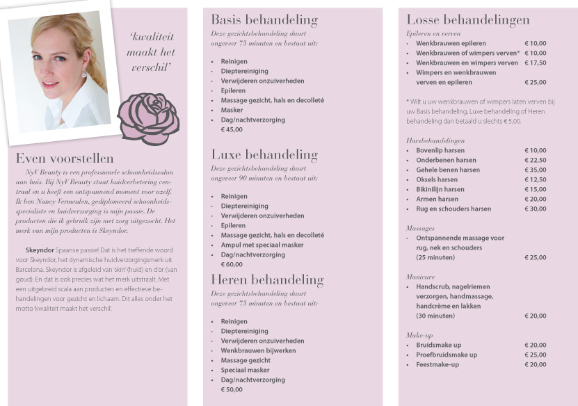 Studio Ann: Huisstijl NyV beauty